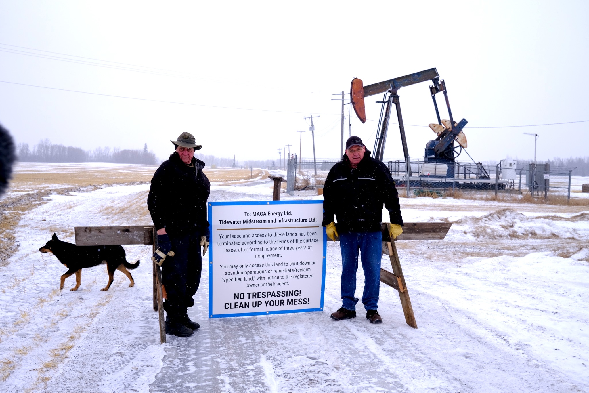 “Get the hell off my land” Landowner blockades MAGA Energy’s access to ...